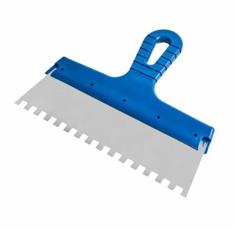 Шпатель зубчатый Интек 10108-250-008 250 мм, нержавеющая сталь, зуб 8x8 мм