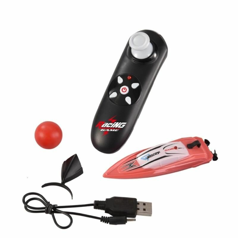 Беспроводная радиоуправляемая гоночная лодка, красный