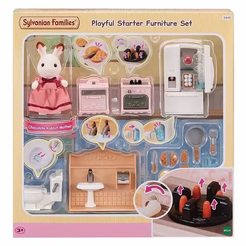 Кукла Sylvanian families, коллекционная игрушка для девочек Playful Starter Furniture Set