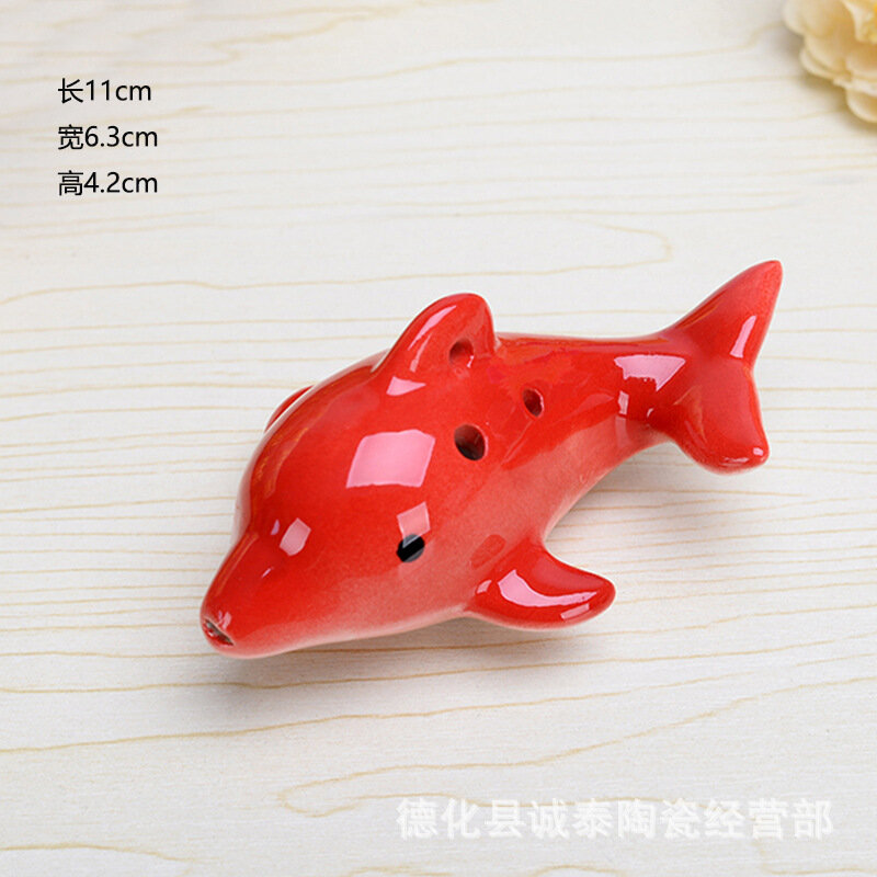 6-отверстный большой окарина в виде дельфина, альтовая клавиша, для студентов, начального уровня, для начинающих, окарина с шестью отверстиями, уличный киоск, горячая продажа, сувенир для путешествий