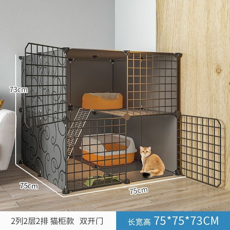 Клетка для кошек для домашнего использования, кошачья вилла с туалетом, очень просторная клетка для домашних животных, трехъярусная клетка для кошек, кошачье гнездо