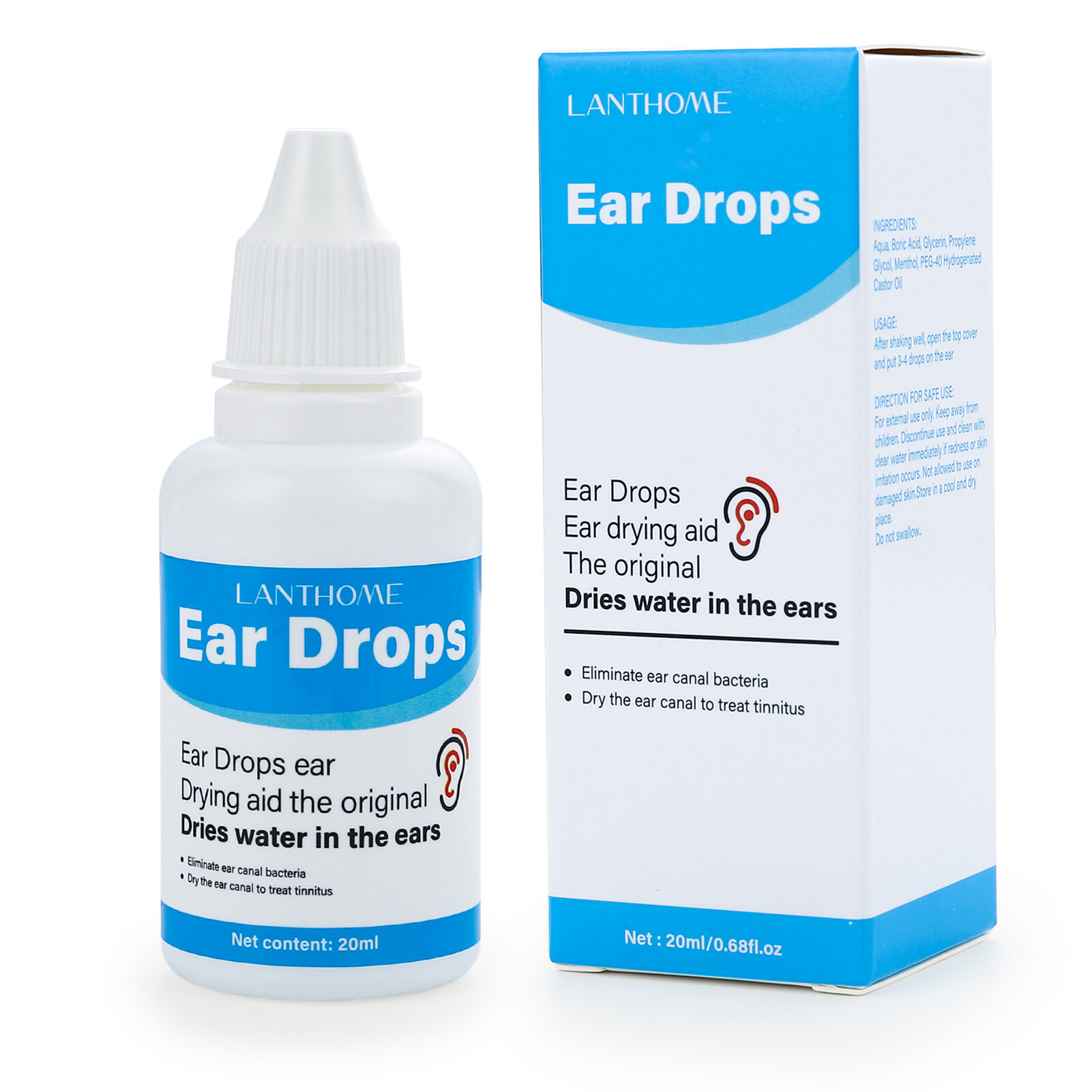 Капли для ушей для взрослых и детей, средство для размягчения и очистки ушной серы