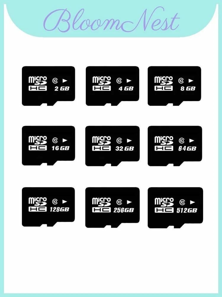 Карта памяти microSD 8GB 16GB 32GB 64GB 128GB черная