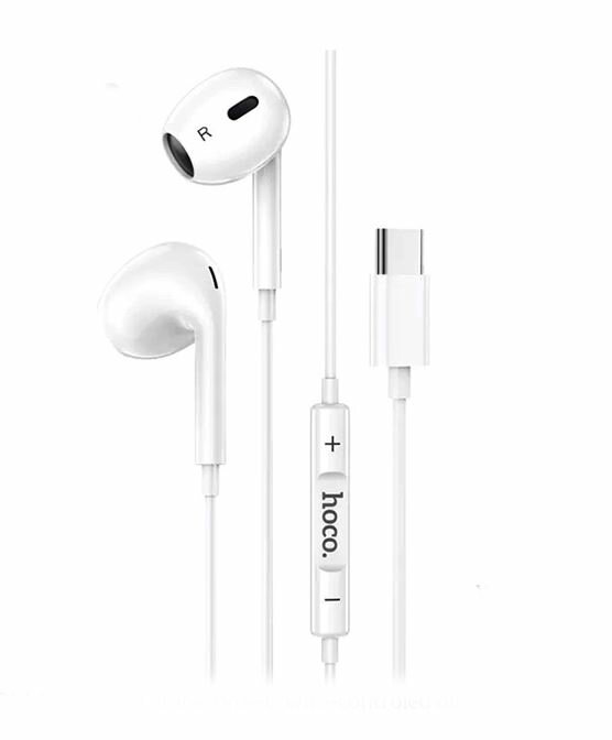 Наушники внутриканальные HOCO M101 Max, Crystal grace, Type-C, 1.2 м, белый