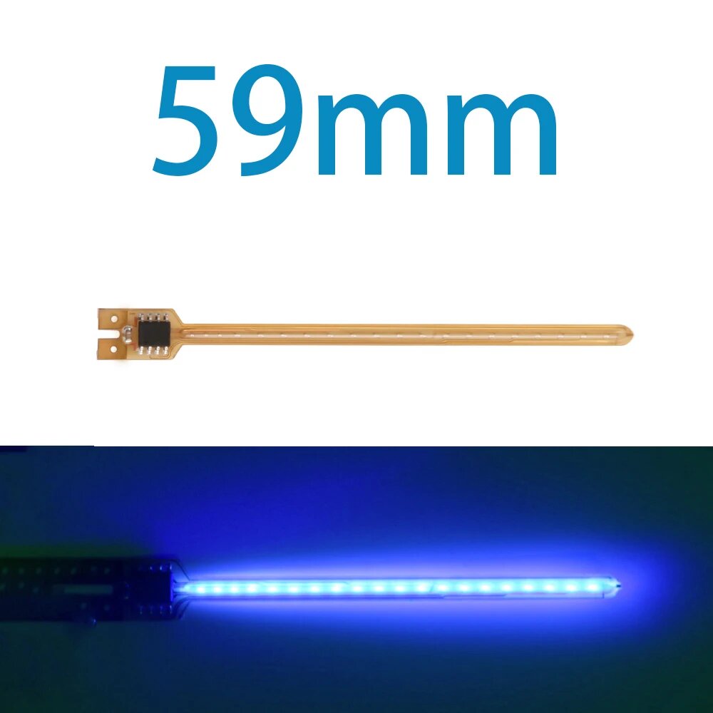 Светодиодная нить 59mm Blue, 3pcs