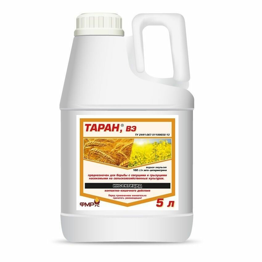 Таран средство от клопов, тараканов, блох, муравьев, личинок/имаго мух и комаров, клещей. Объем: 5 л