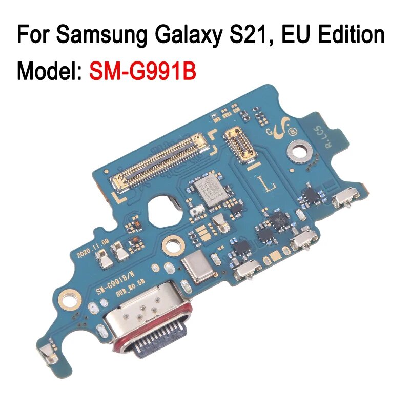 Плата порта зарядки EU Edition для Samsung Galaxy S21 SM-G991B/S21 FE SM-G990B/S21 Plus SM-G996B/S21 Ultra SM-G998B