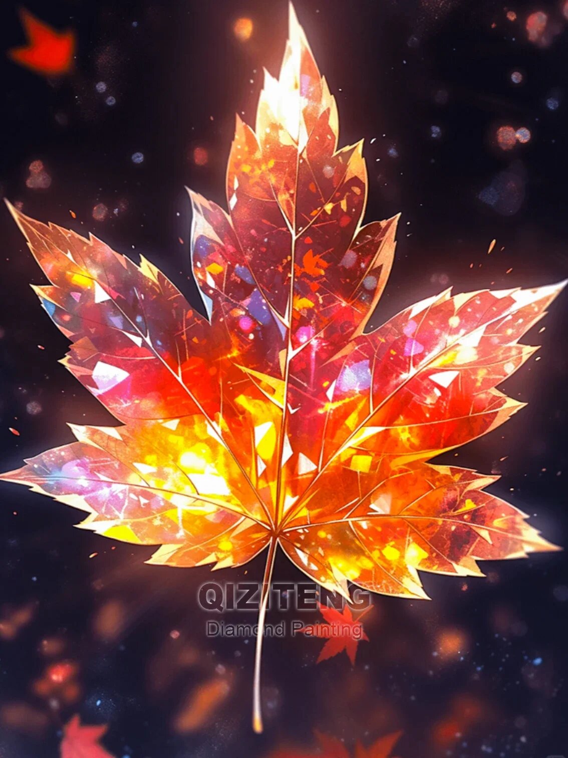 Алмазная живопись QIZITENG Хризантема Роза Бабочка 30x40cm Round, RT-1254