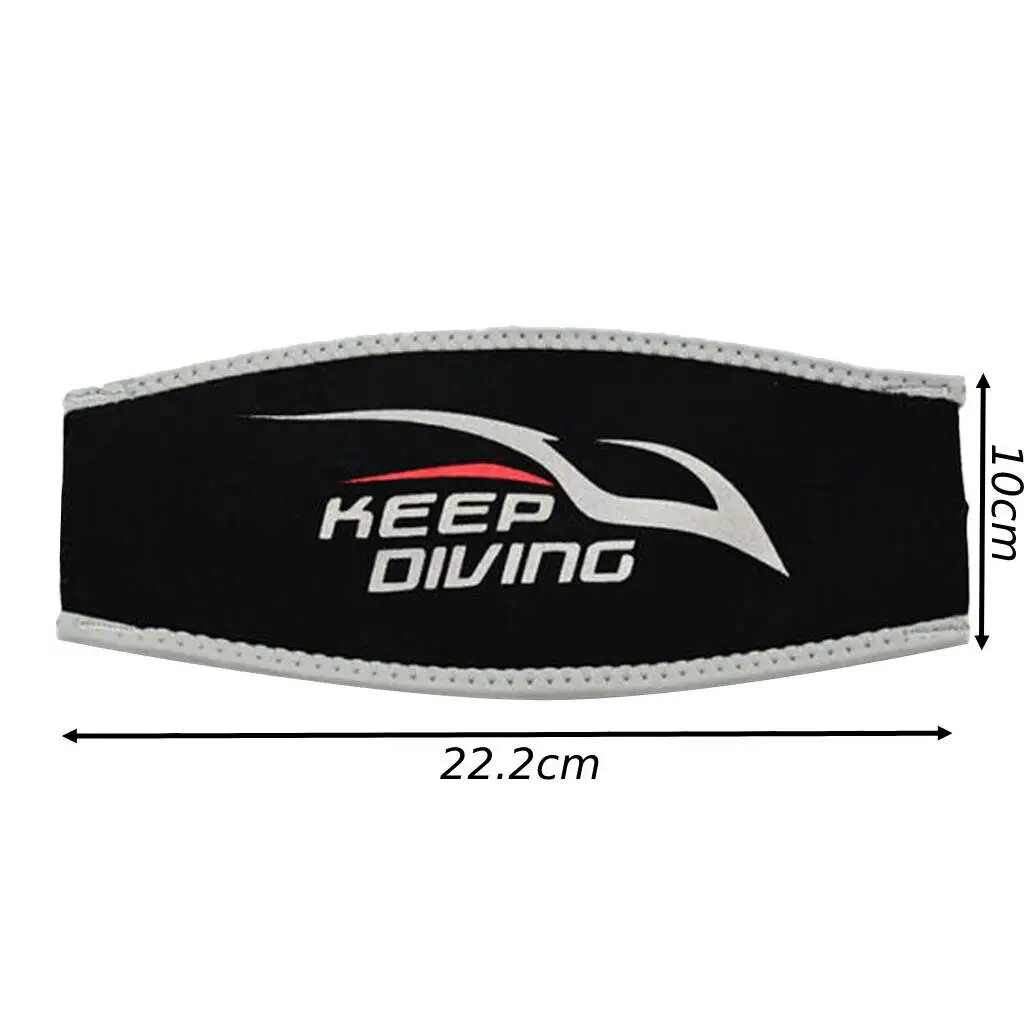 Повязка на голову для дайвинга, черная, 22.2x10см