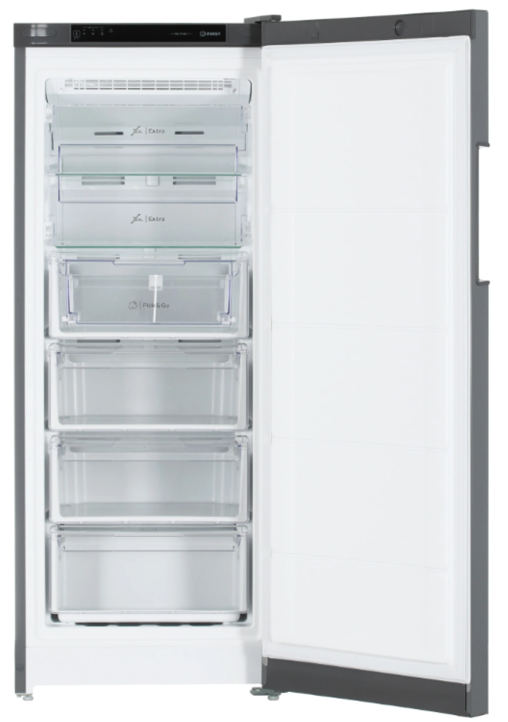 Морозильный шкаф Indesit "DFZ 4150", серый, No Frost, 4 ящика