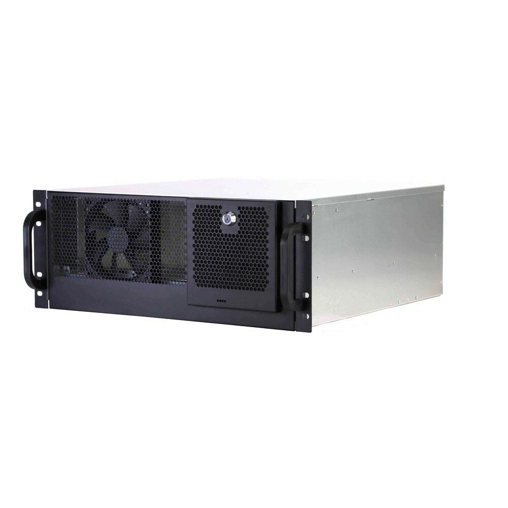 Procase Корпус RM445D-B-0 Корпус 4U Rack server case, 3x5.25+8HDD, черный, без блока питания, глубина 450мм, MB 12"x10.5", дверца