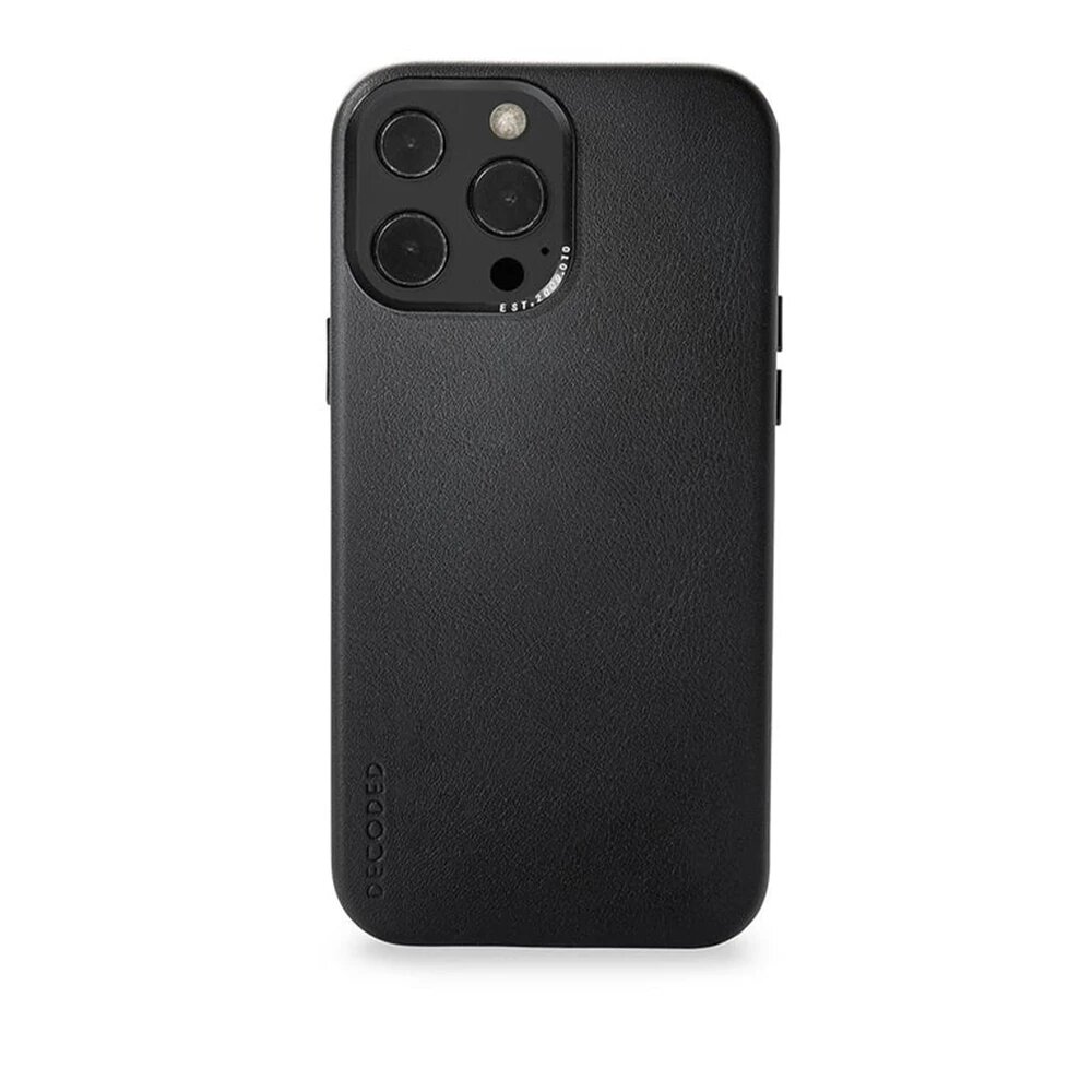 Чехол Decoded Leather Backcover - MagSafe для iPhone 13 Pro, кожа, черный