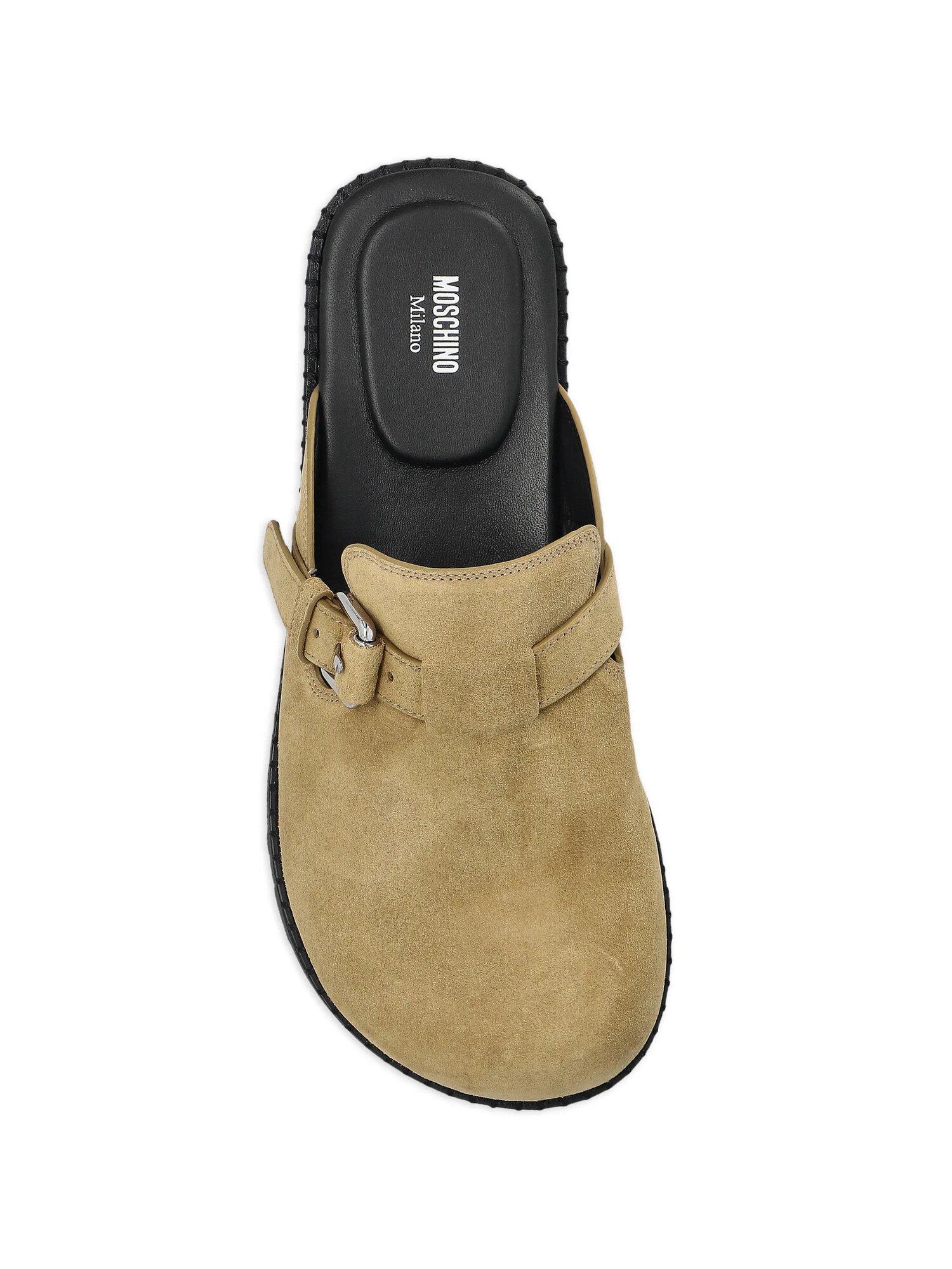 Мюли MOSCHINO Buckled suede mules, размер 45, разноцветный — фото 1