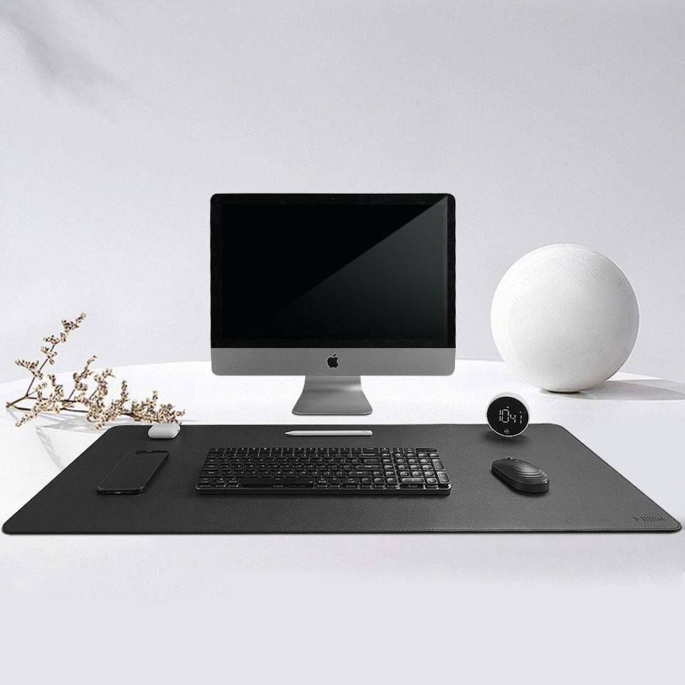 Коврик большой двусторонний для мышки и клавиатуры Xiaomi MIIIW Mouse Pad (MWMLV01), 900х400 мм, черный