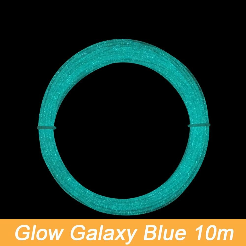 OPY Светящийся в темноте пластик для 3D-ручки и 3D-принтера, 1,75 мм, Галактический синий цвет, 10 м, нить