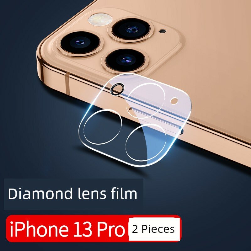 Защита объектива iPhone 13 Pro с закаленным стеклом, полная защита, набор из 2 штук для камеры - Устойчивость к