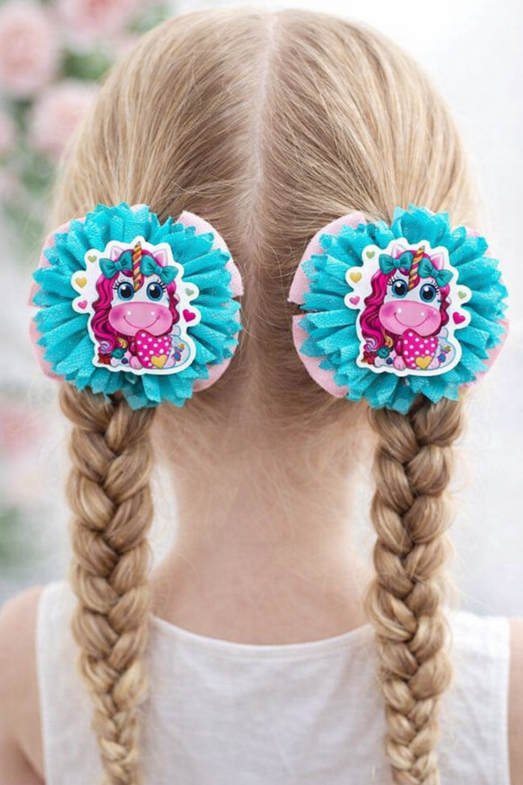 Бантики для волос "Пони" Арт и Дизайн, цвет розовый и бирюзовый, текстиль, пластик, 60 г