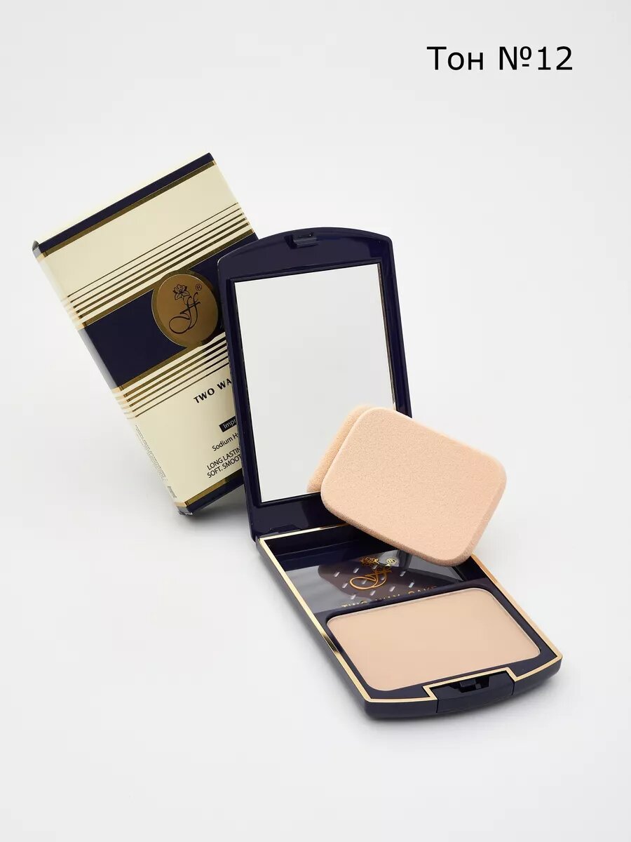 Пудра FFleur "FF", кремовая, матирующая, для всех типов кожи, №12