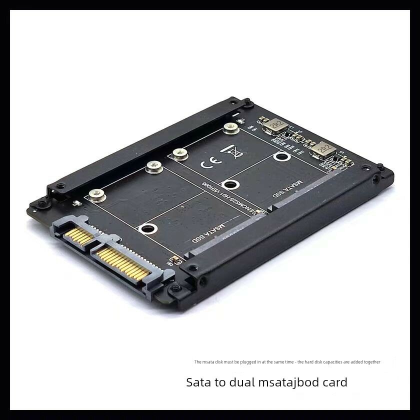 Универсальный двойной адаптер MSATA в SATA 3.0 с интерфейсом 6 Гбит/с для расширения SSD накопителей