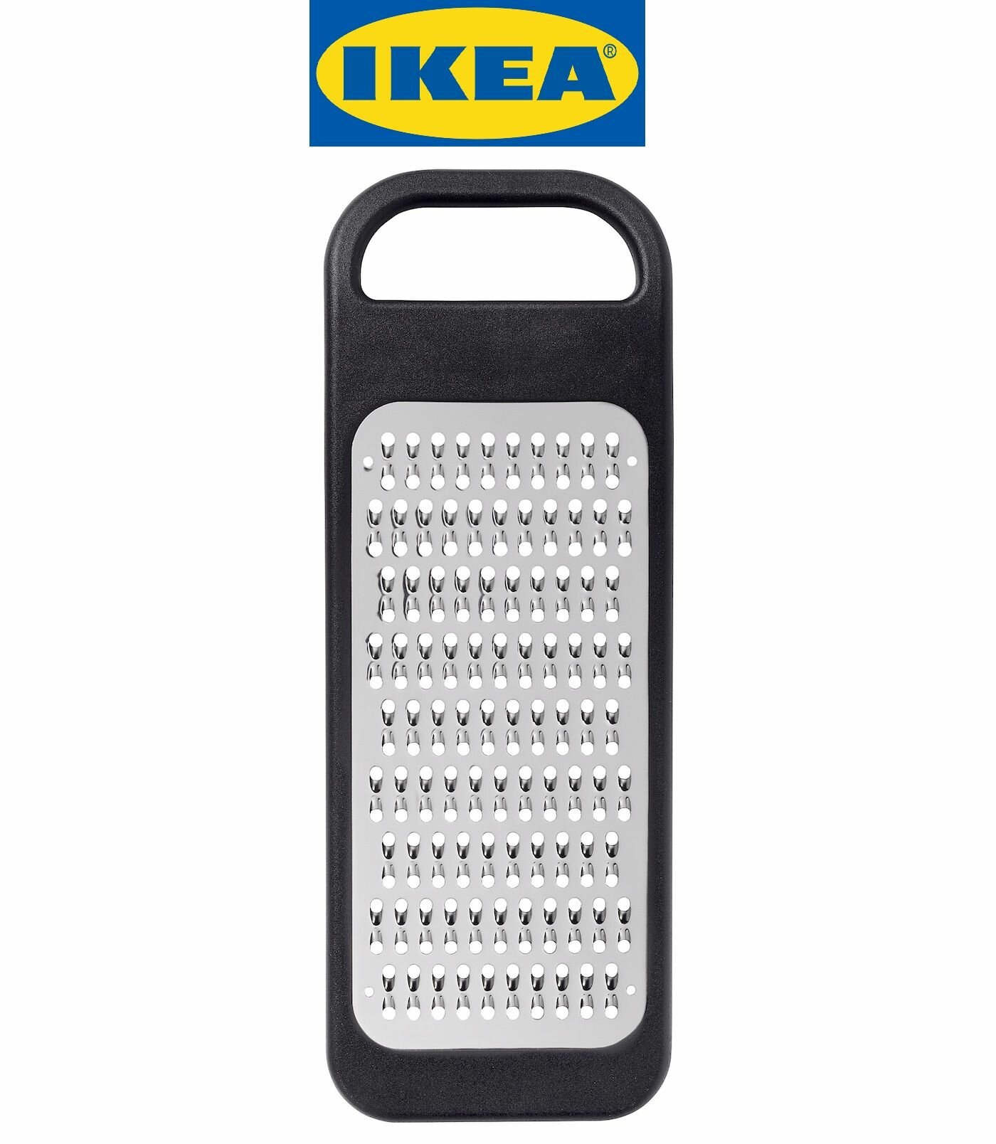 Тёрка с ручкой IKEA 365+, чёрный, 25 см, пластик, нержавеющая сталь