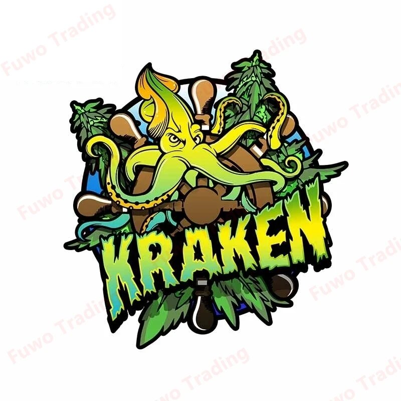 Kraken осьминог, наклейка на авто, цвет E