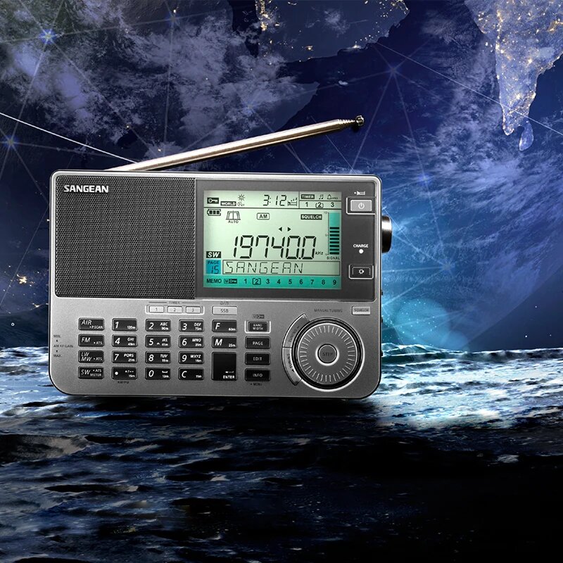 Многодиапазонный приемник Sangean ATS-909X2, FM / SW / MW/ LW/ Air, серый