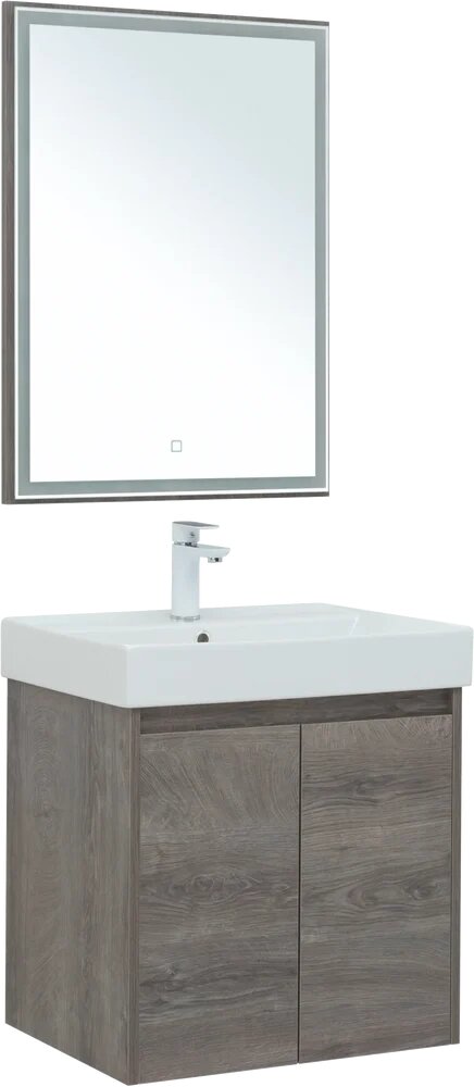 Мебель для ванной комнаты Aquanet Nova Lite 60 дуб рошелье, с дверками