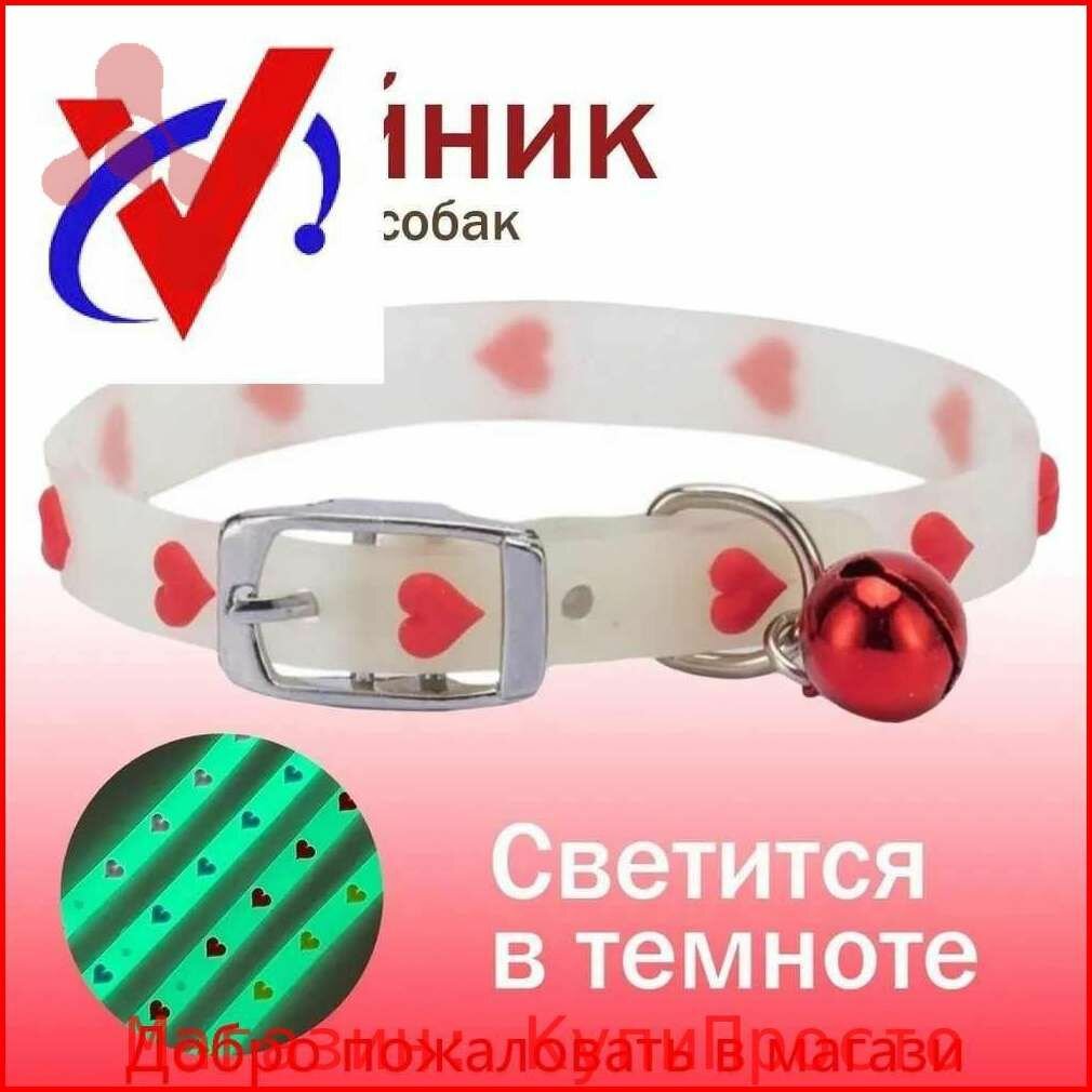 Ошейник светящийся для кошек и собак мелких пород