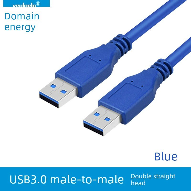 USB 3.0 0.25м Прямой двойной разъем кабель с синим покрытием для смартфонов