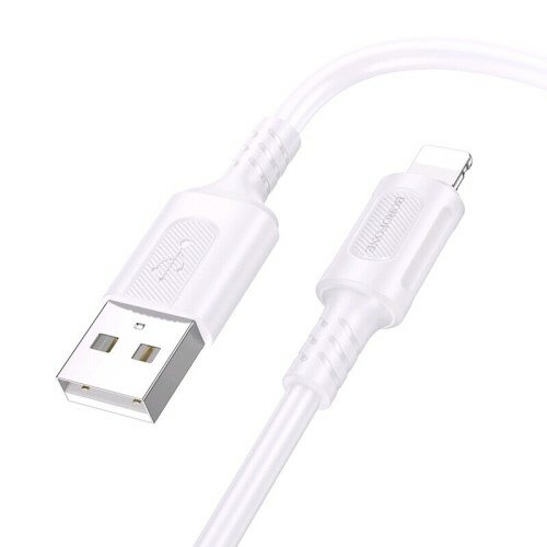 Кабель USB для iPhone Lightning (8pin) 1м, 2,4А, белый**********