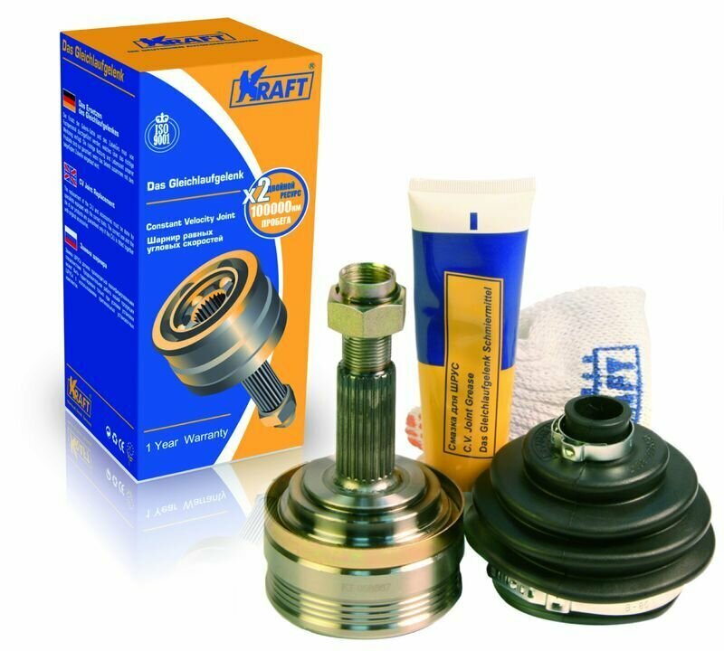 ШРУС ВАЗ 2108 2170 наружный пыльник+смазка+хомуты+кольца (KRAFT) 58867