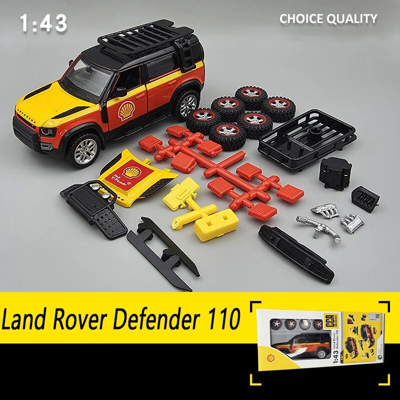 CCA 1:43 Modified Land Rover Defender 110 металлическая модель автомобиля Shell Red