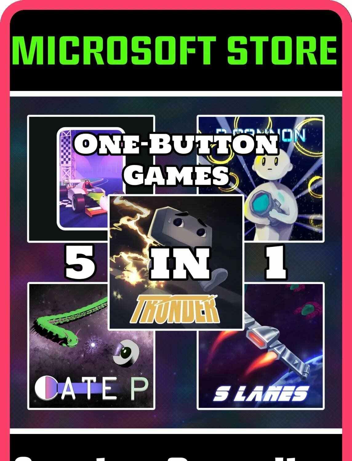ONE BUTTON GAMES 5-IN-1 (FOR WINDOWS 10) PC (WIN) ключ/ | Работает на ваш акк | Игра навсегда | Быстрая доставка