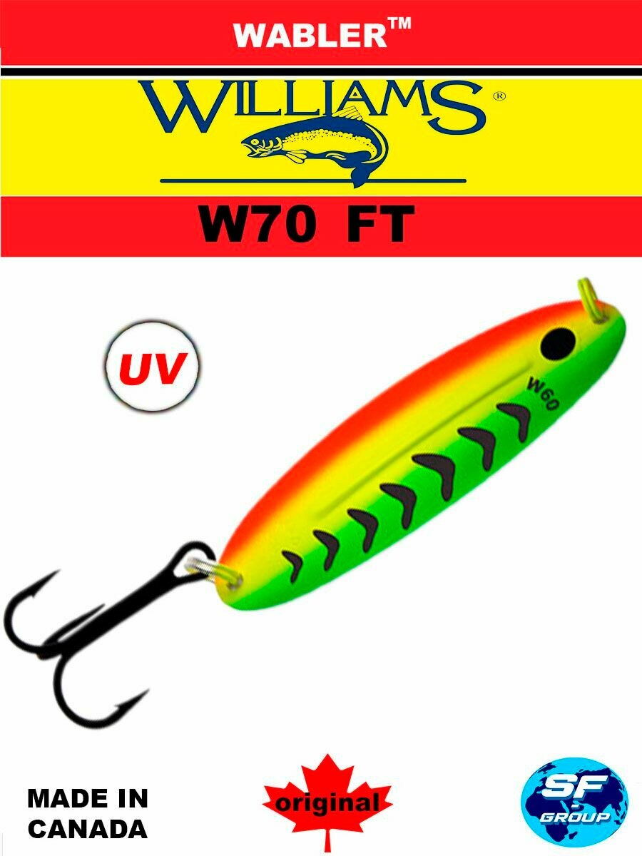 Блесны Williams Wabler W70FT