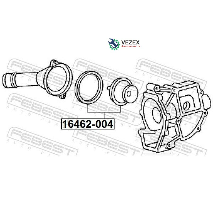 FEBEST 16462004 термостат!\ MB W124/W201/W202/W463 2.0TD-3.0TD 83>