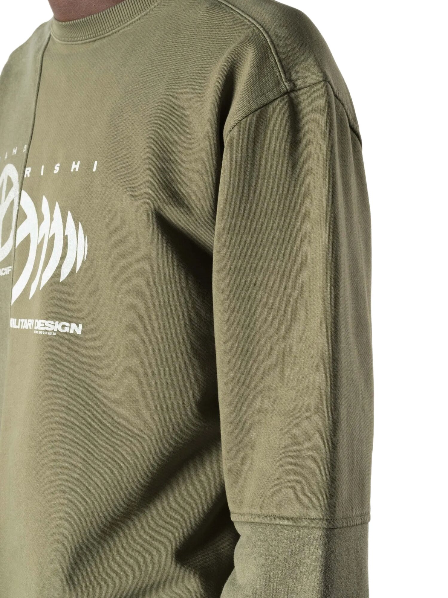 Свитер Maharishi Logo-print panelled sweater, размер 50, , зеленый — фото 1
