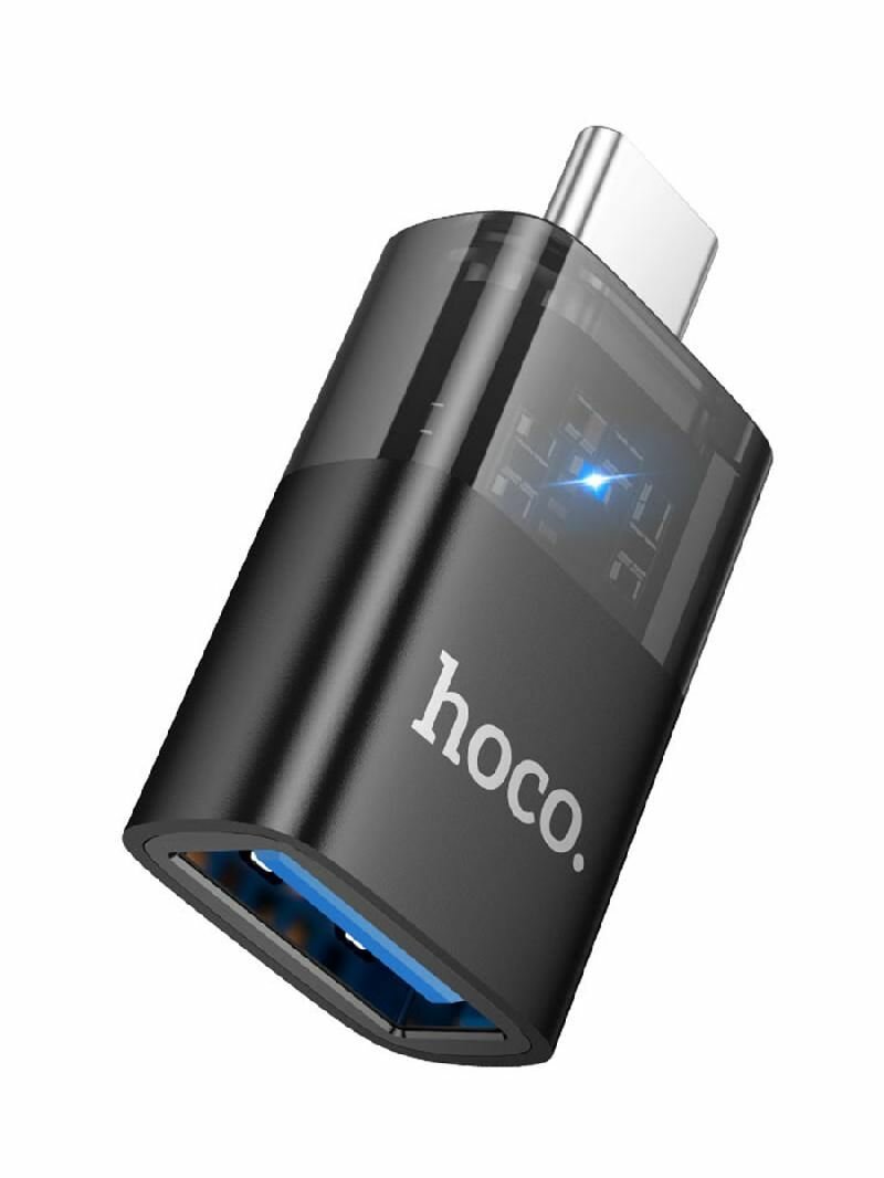 OTG Переходник Hoco UA36B Type-C male to USB female OTG, черный