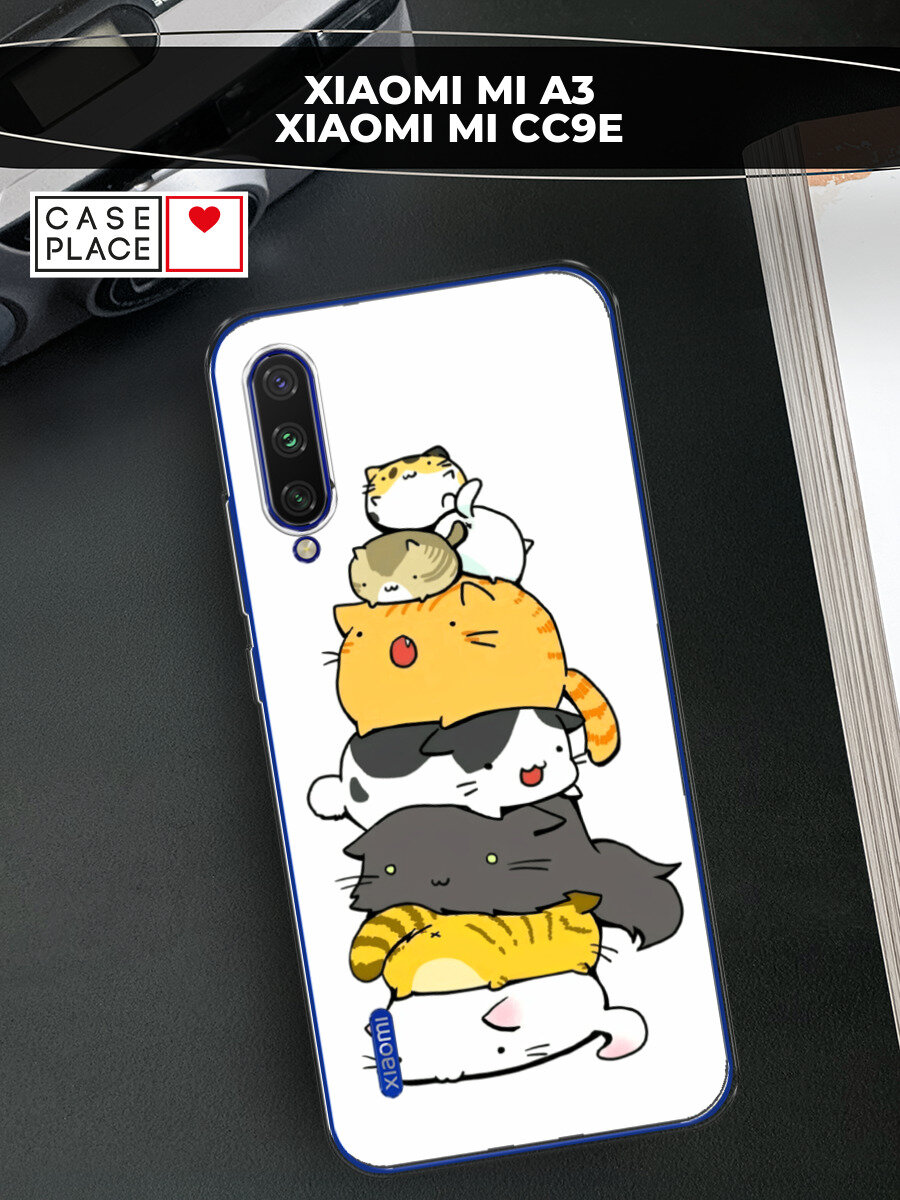 Чехол на Xiaomi Mi A3 / Сяоми Ми А3 с принтом Бутерброд из котиков
