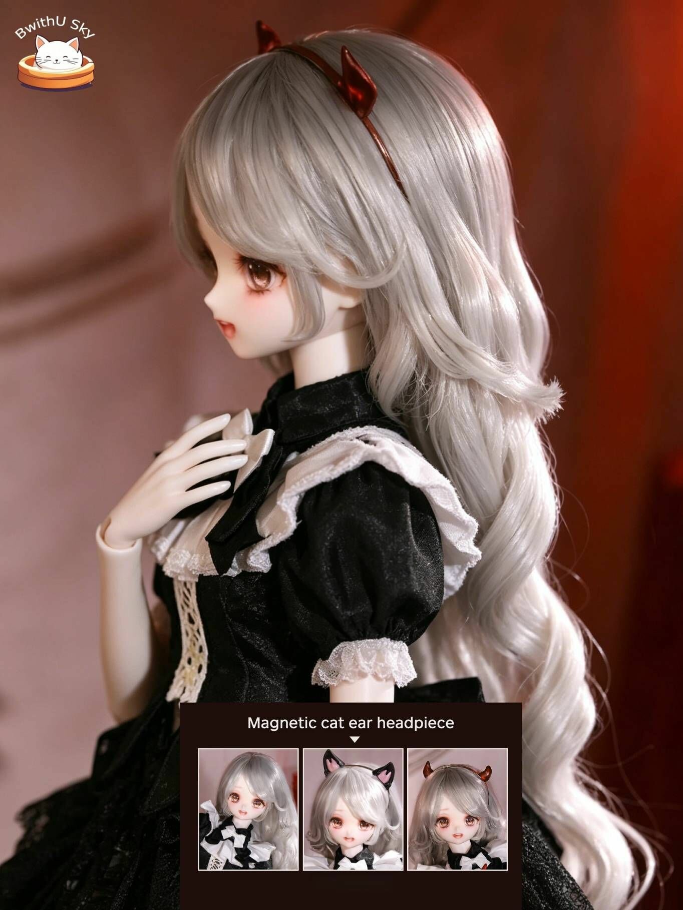 BwithUSky Bree 1/4 BJD Кукла: Коллекционный образ милого ночного демона-кошки