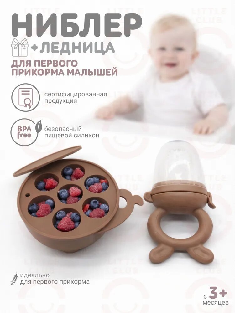Детская пустышка ниблер + форма для льда