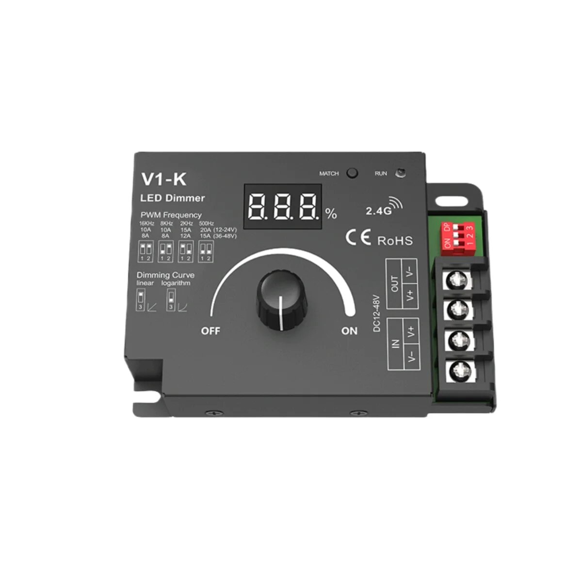 Беспроводной диммер-контроллер HCSOYES V1-K для одноцветного освещения V1-K Controller