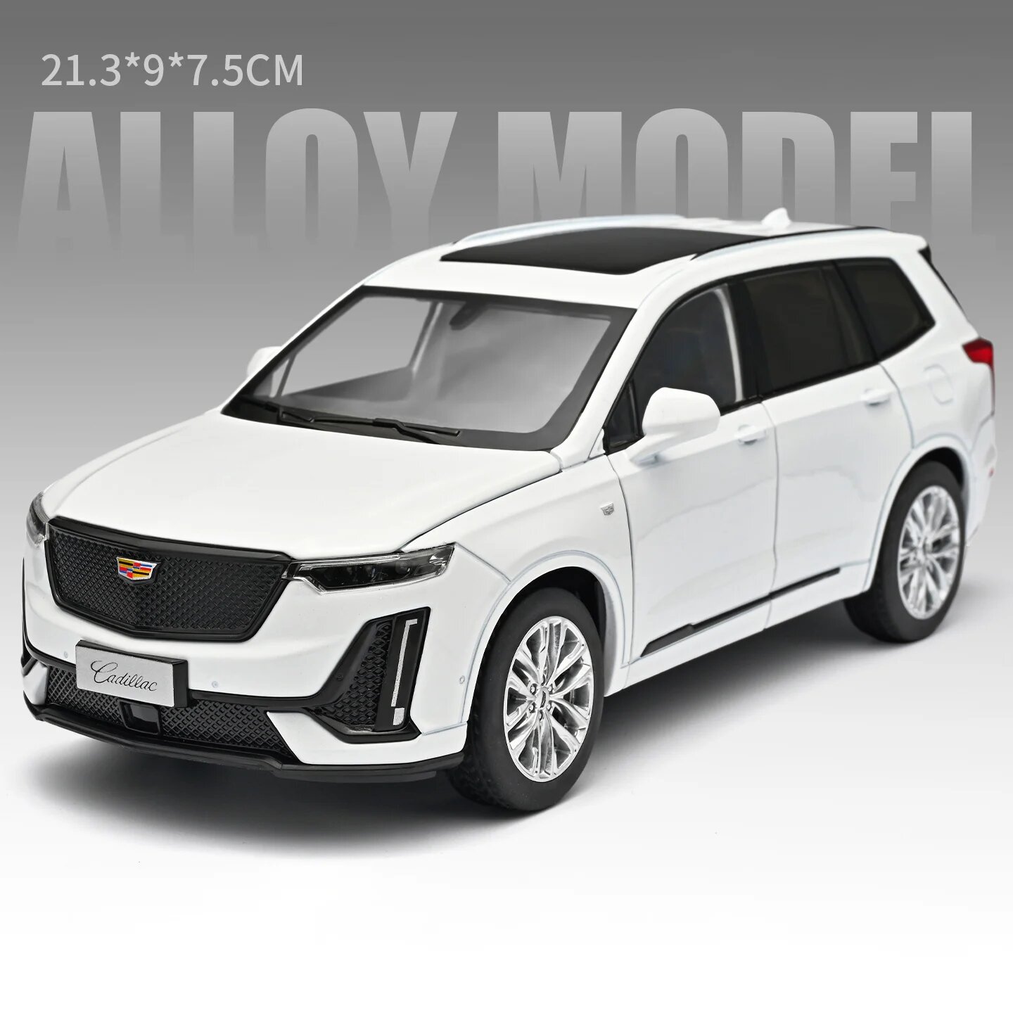 Модель внедорожника Cadillac XT6 1:24 Black Mamba Белый, White