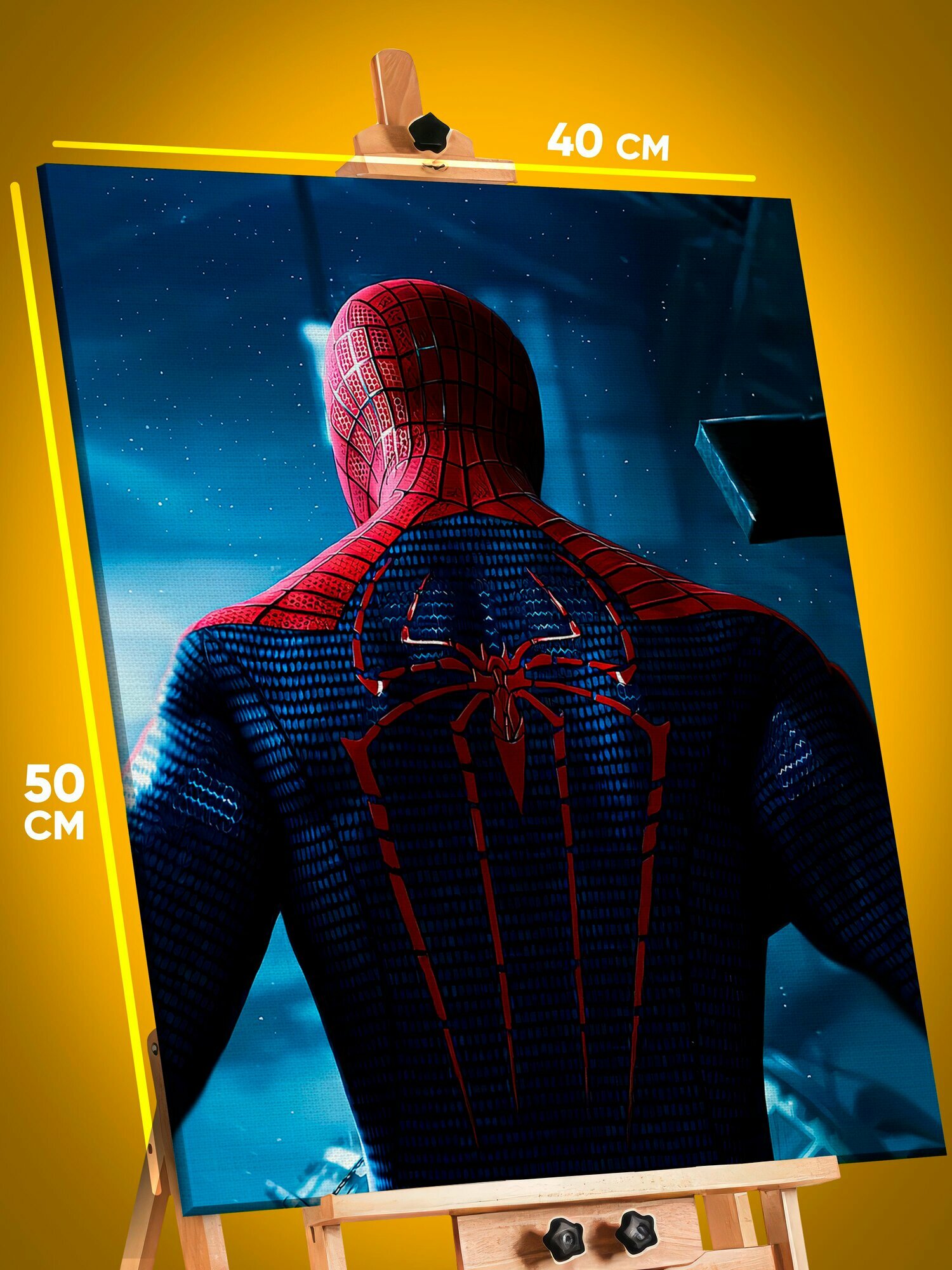 Картина на стену интерьерная на холсте с подрамником 40х50 Marvel Человек-паук