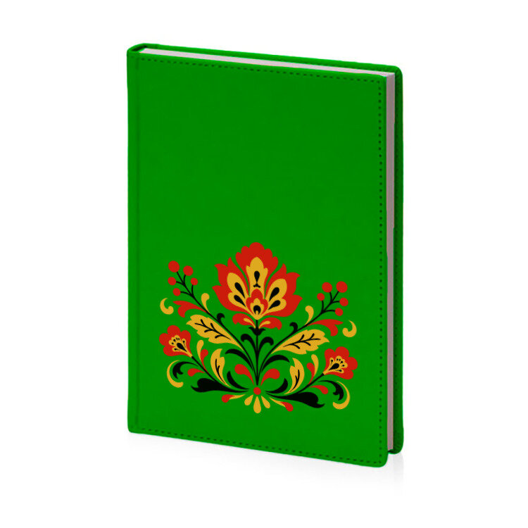 Ежедневник «Хохлома» (зеленый)