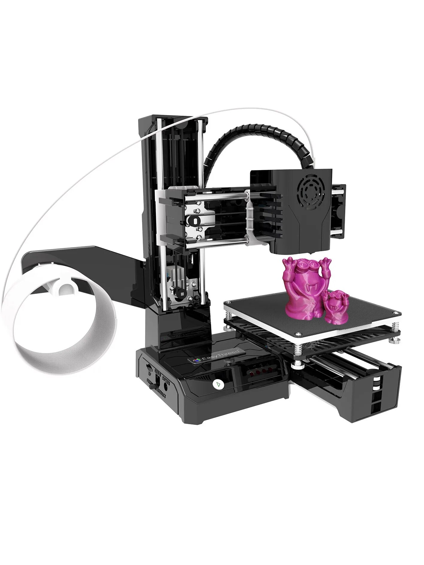 EasyThreed K9 Mini 3D-принтер Легкий в использовании Начальный уровень Подарочный 3D-принтер FDM Филамент TPU PLA 1,75 мм Черный