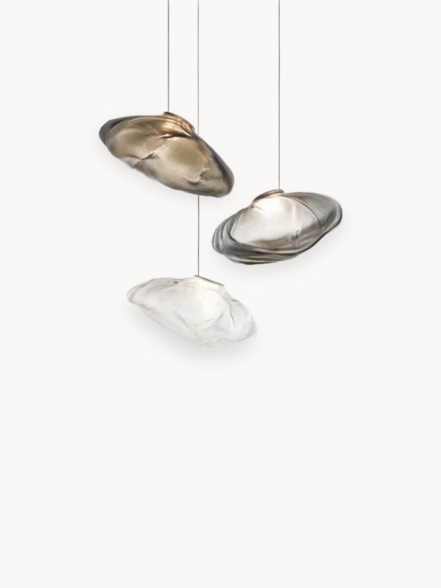 Простая креативная стеклянная люстра в виде облака