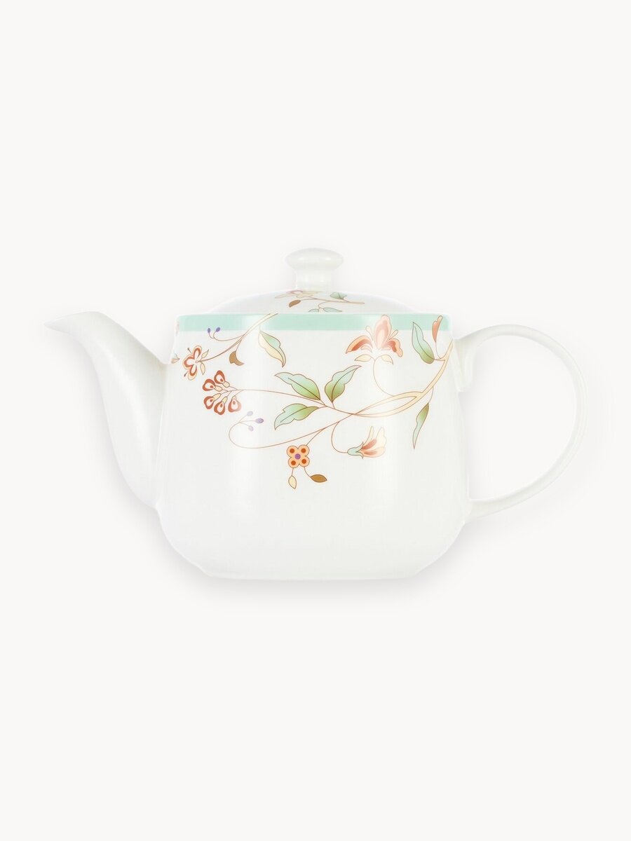 Чайник заварочный Gipfel Verde 40729 костяной фарфор, 1,2 л, белый