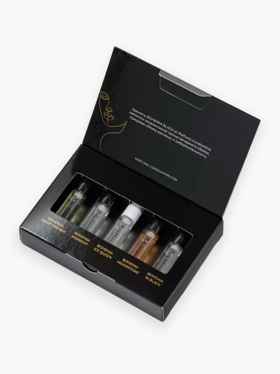 Набор пробников парфюмерная вода PARFUMS CONSTANTINE BOHEMIA BLACK, 5x2мл