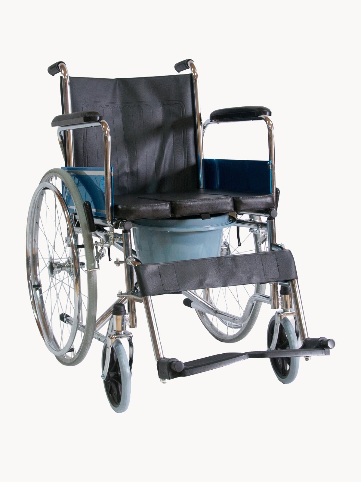 Кресло-коляска инвалидная с санитарным устройством FS682 Мега-Оптим