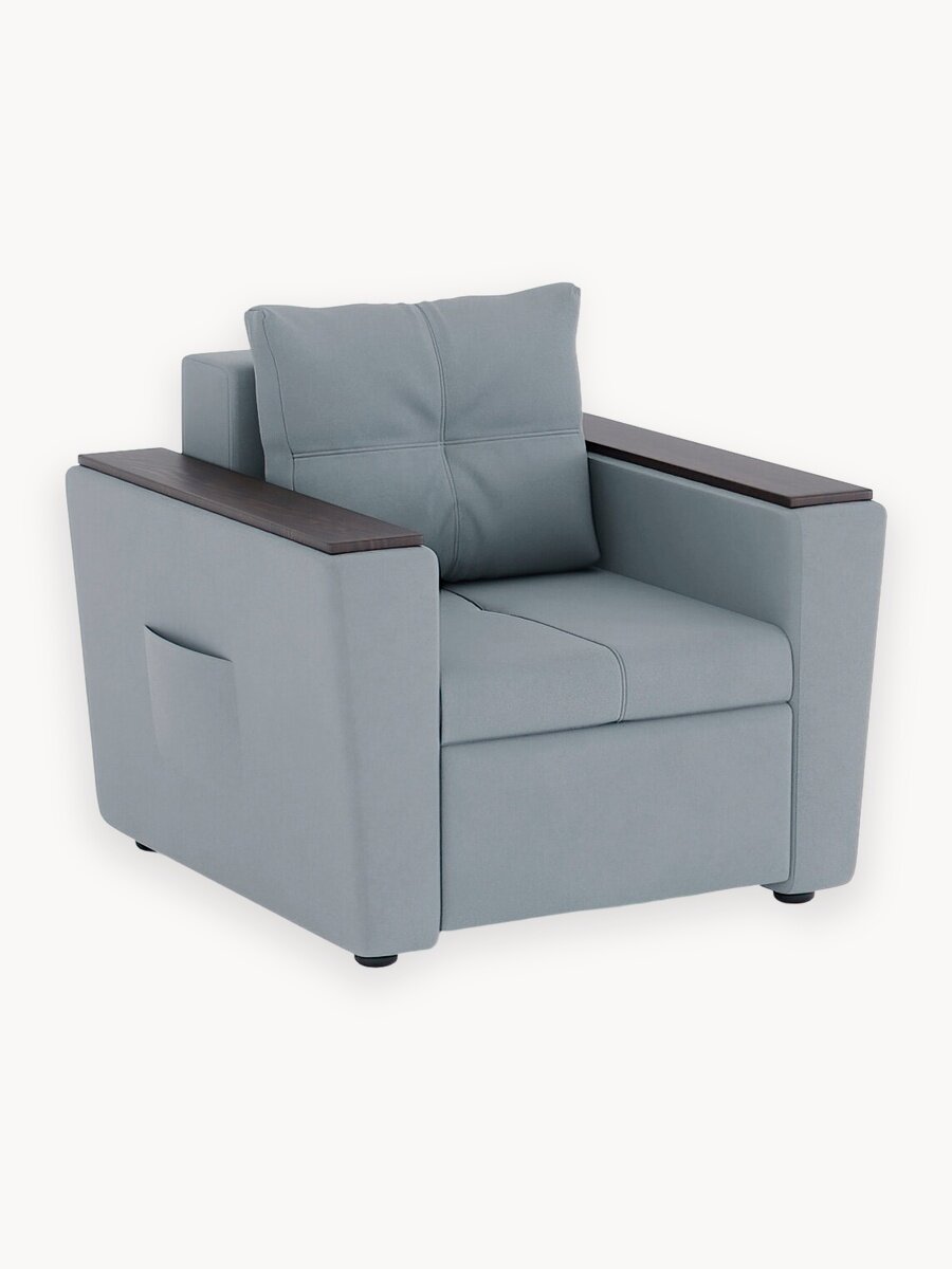 Кресло-кровать DiHall "Майами-Дубай", с подлокотниками, обивка велюр, 96 см x 90 см 96х90хВ90 (197х60)